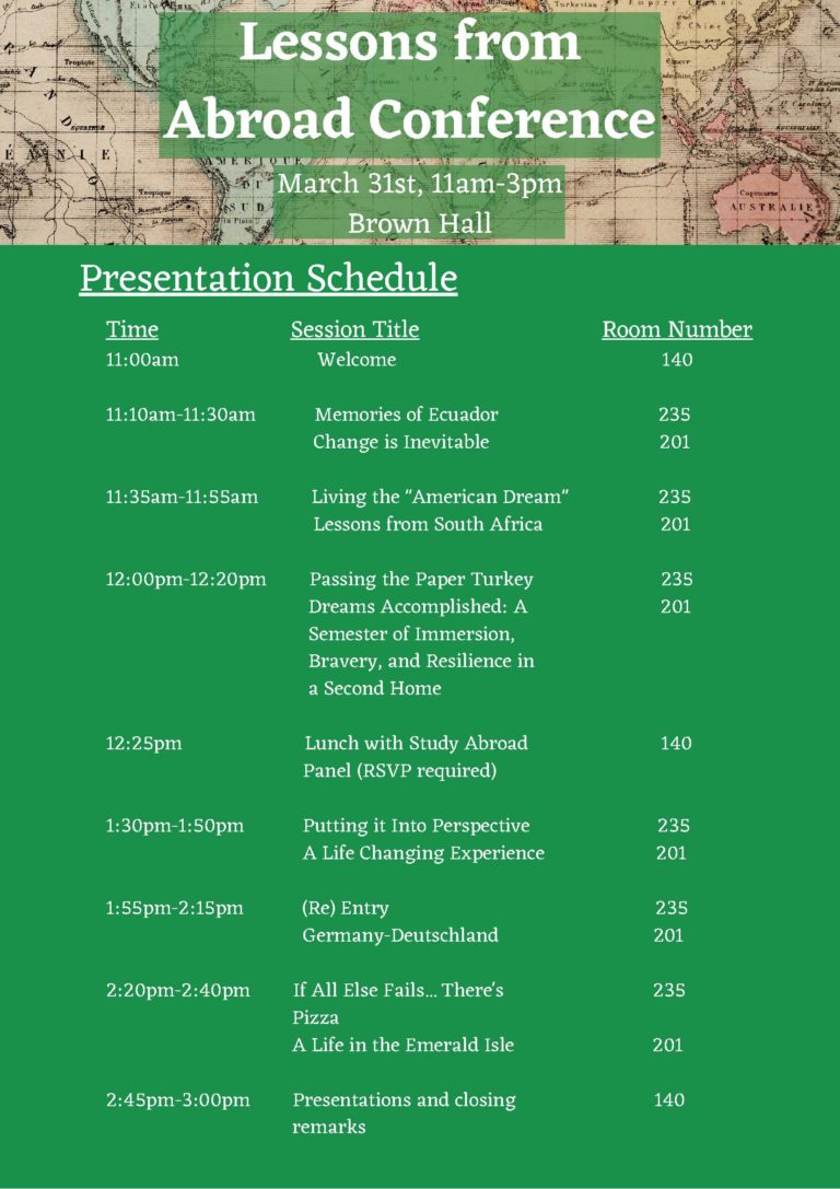 First Annual Lessons from Abroad Conference – WORLD @ Stetson University
